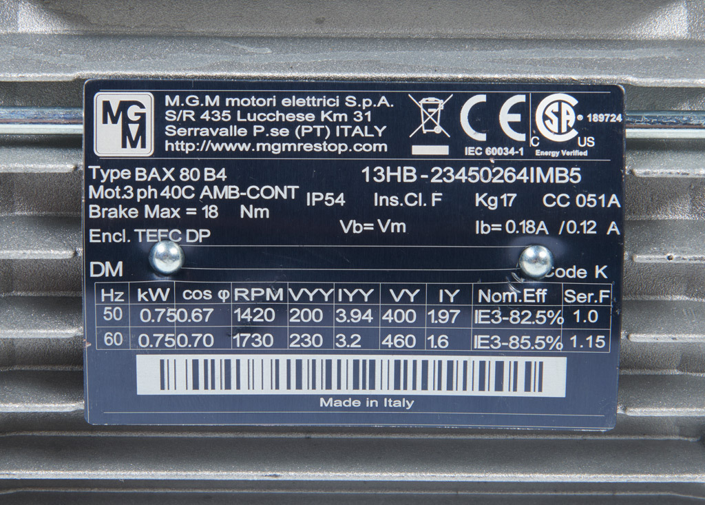 IE3 Premium Efficiency AC Motor: general purpose, inverter rated and ...