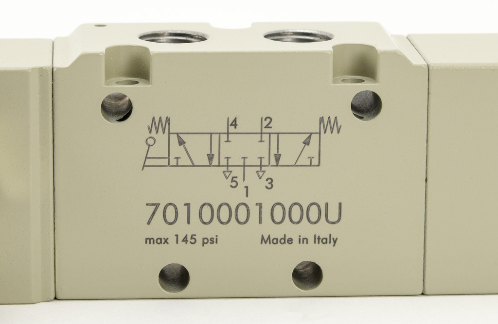 Air Manual Valve: 5-port (4-way) (PN# 7010001000U) | AutomationDirect