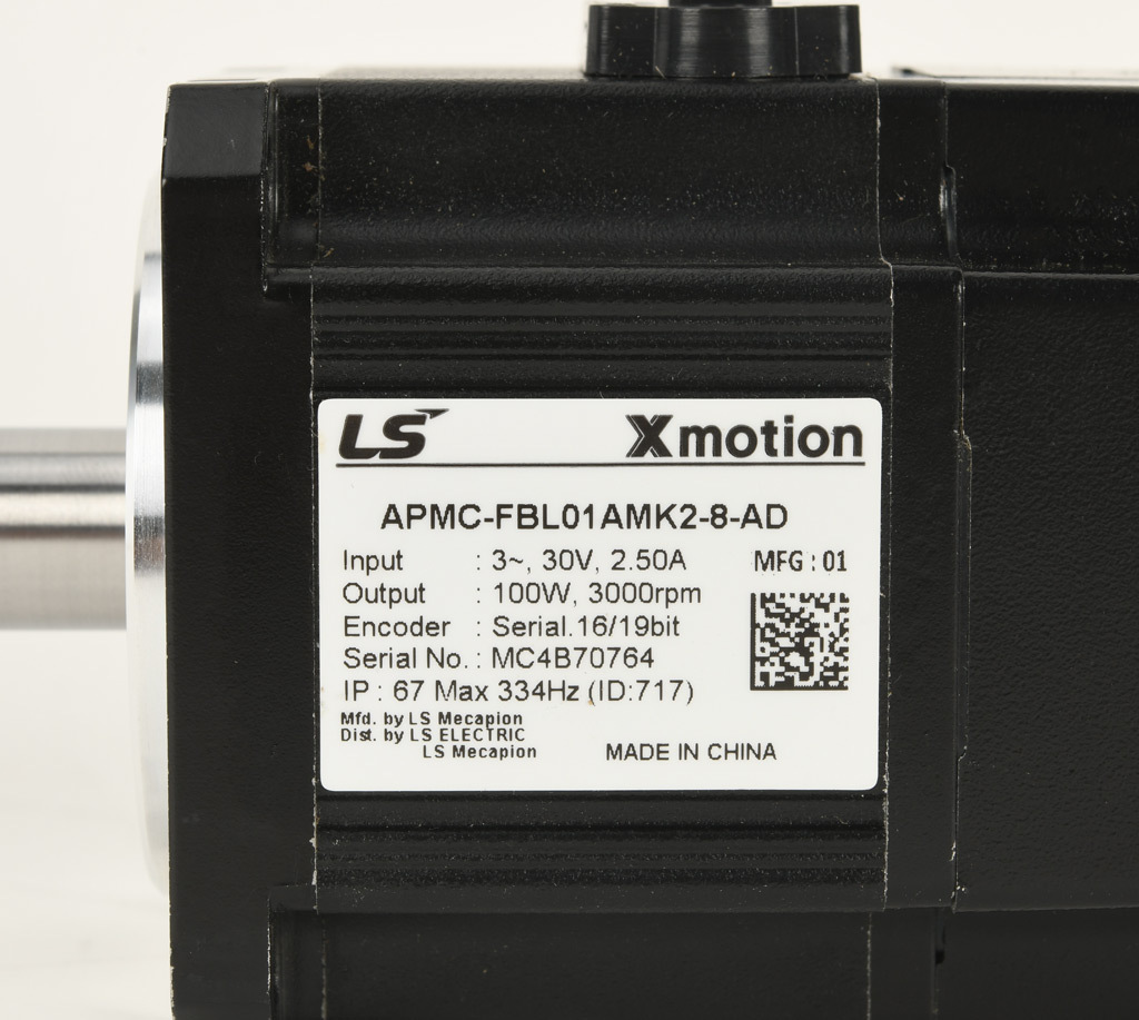 DC Brushless Servo Motor: low inertia, 100W (PN# APMC-FBL01AMK2-8-AD ...