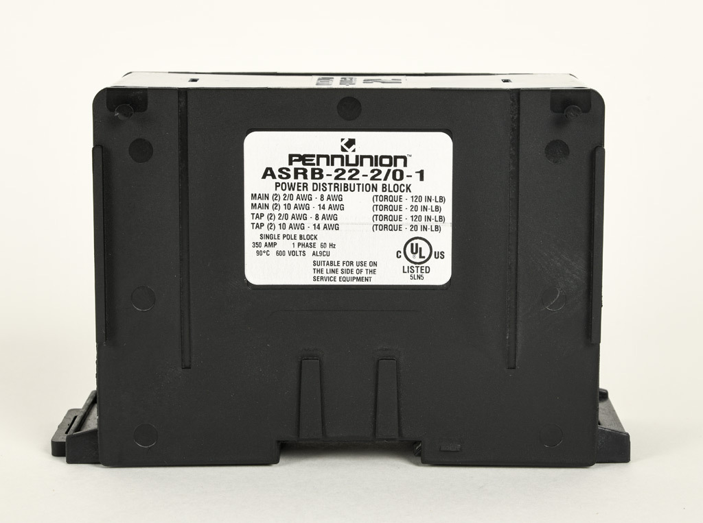 Splicer/Reducer Block: open, 350A, 1-pole, UL 1953 listed (PN# ASRB-22 ...