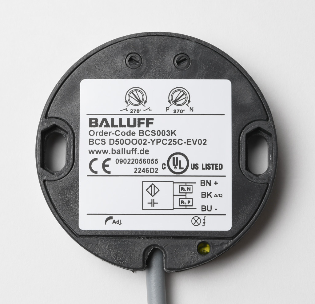 Capacitive Proximity Sensor: 50mm diameter x 10mm body, 25mm range (PN ...