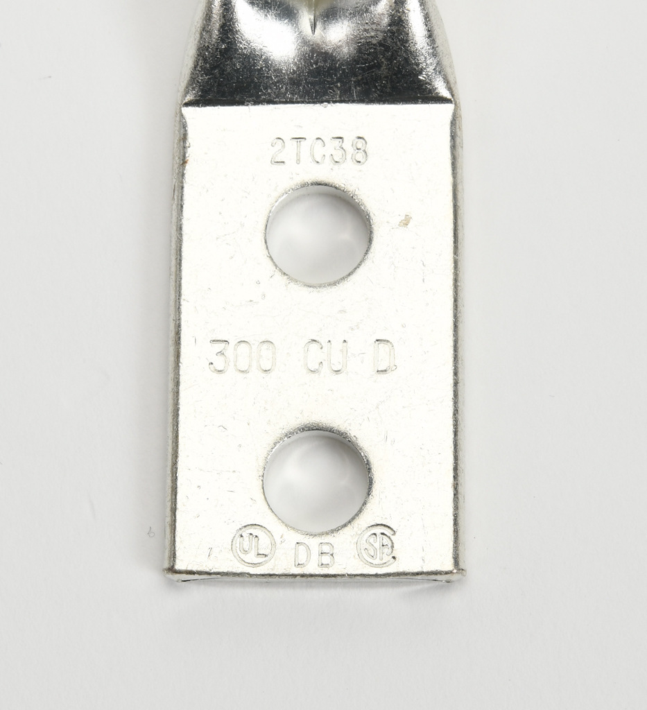 Compression Lug: standard barrel, 35 kV, 1 openings (PN# BLU-030D-2TC38-1) | AutomationDirect