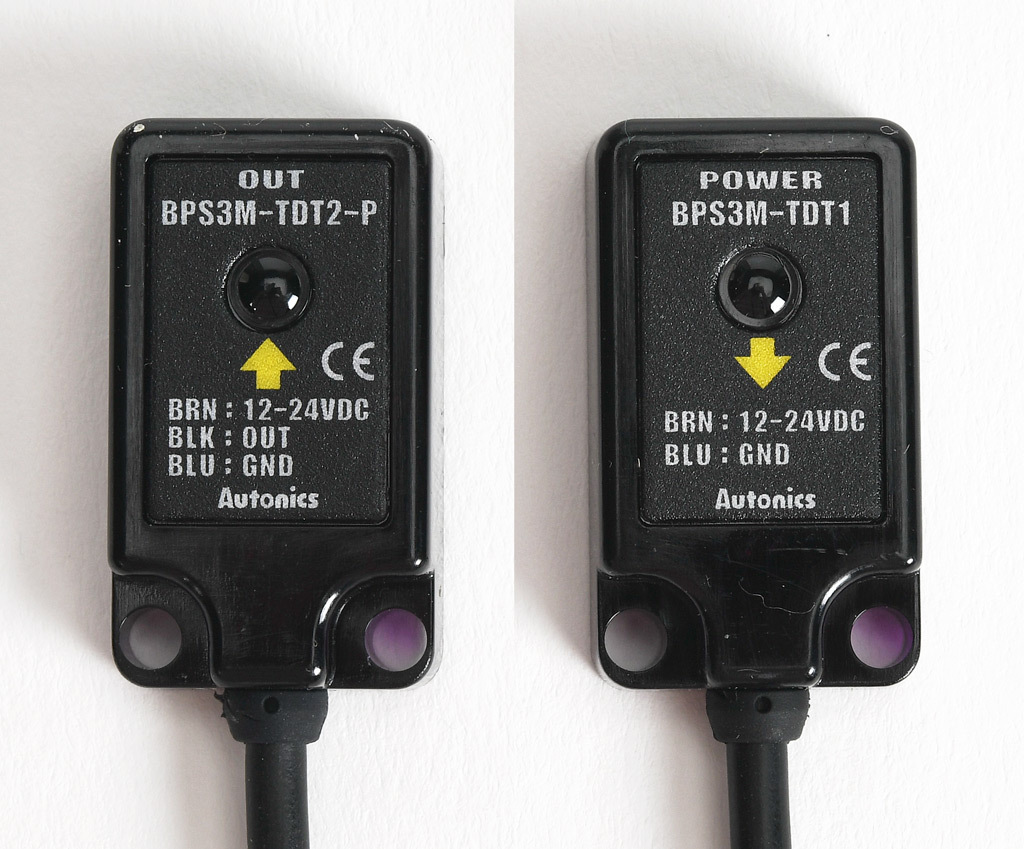 Rectangular photo sensor: 0-3m range, through-beam pair (PN# BPS3M-TDT-P) | AutomationDirect