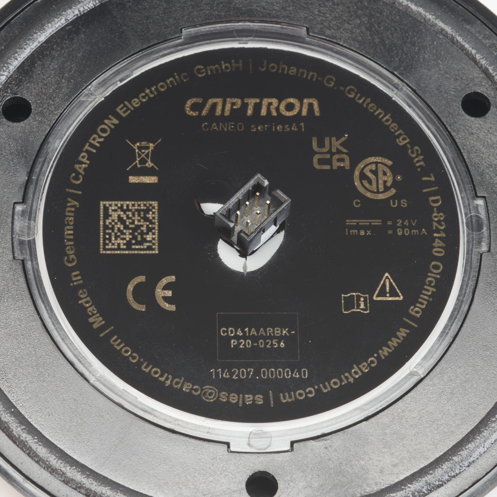 Caneo Series41 Solid Display Capacitive Pushbutton Sensor Switch: IP69K, dynamic, LED ...