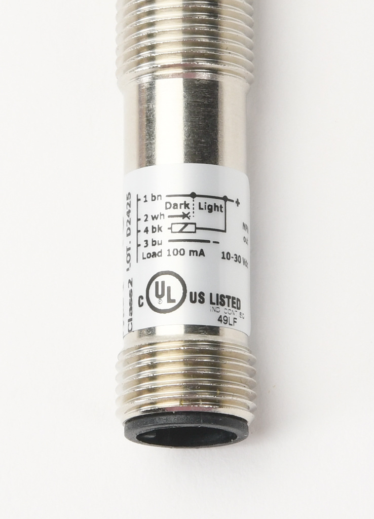 Tubular photo sensor: 4m range, through-beam receiver (PN# FDMR-0N-1H ...