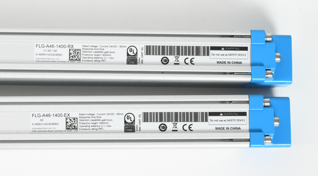 Light Grid: sender/receiver pair, 40mm resolution (PN# FLG-A46-1400) | AutomationDirect