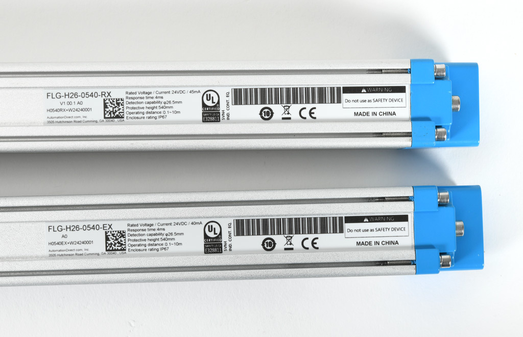 Light Grid: sender/receiver pair, 20mm resolution (PN# FLG-H26-0540 ...