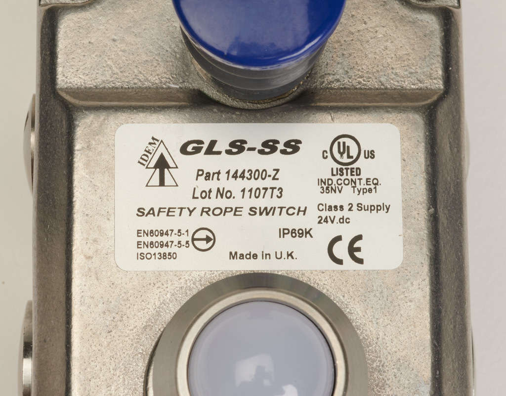 IDEM Z-Range Safety Switch: cable-pull interlock, 100m maximum pull ...