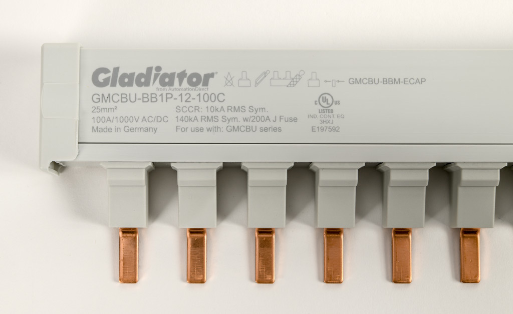 Busbar: 100A, 1000 VAC/VDC (PN# GMCBU-BB1P-12-100C) | AutomationDirect