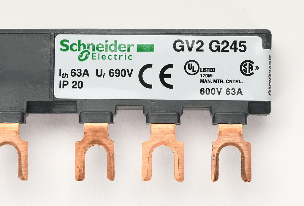 Busbar: 63A, 600VAC (PN# GV2G245) | AutomationDirect