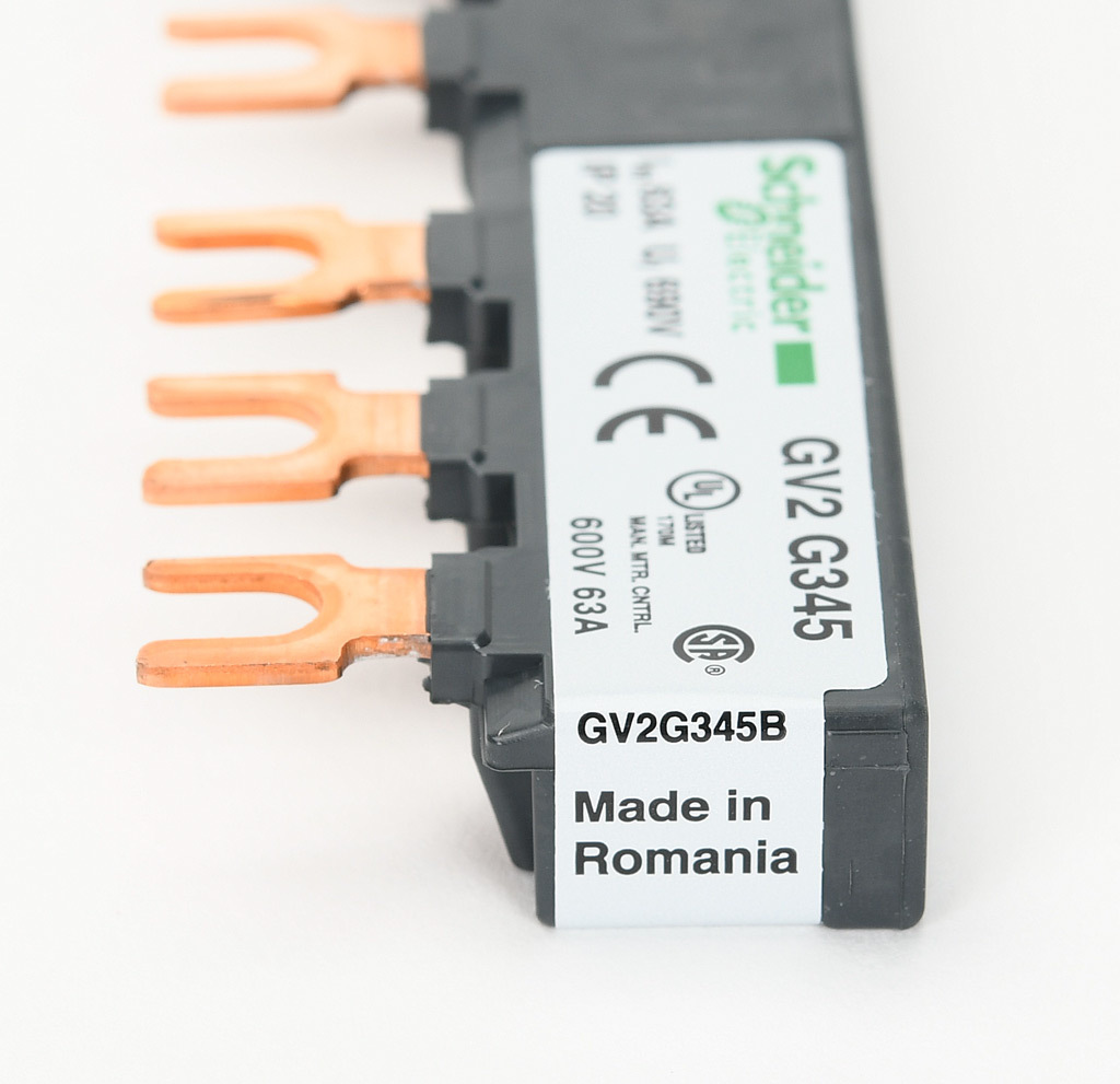 Busbar: 63A, 600VAC (PN# GV2G345) | AutomationDirect