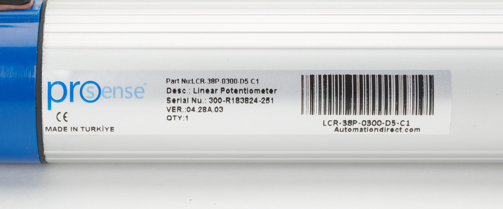 Linear Position Sensor: pivoting slide, 300mm stroke (PN# LCR-38P-0300 ...