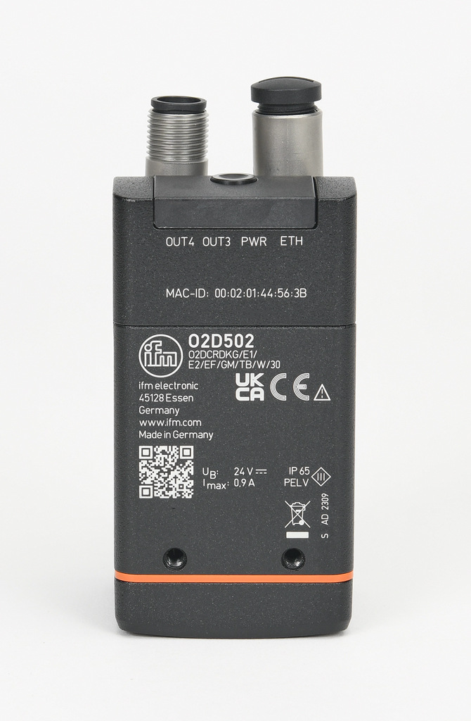 2D Vision Camera: 35-2500mm operating distance, 1280 x 960 resolution (PN# O2D502 ...