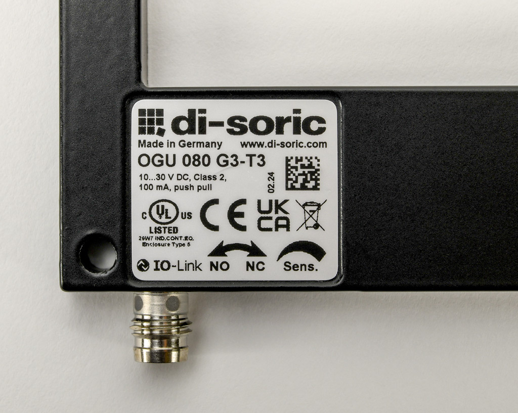 U-frame Photoelectric Fork Sensor: 0-80mm range, through-beam (PN ...