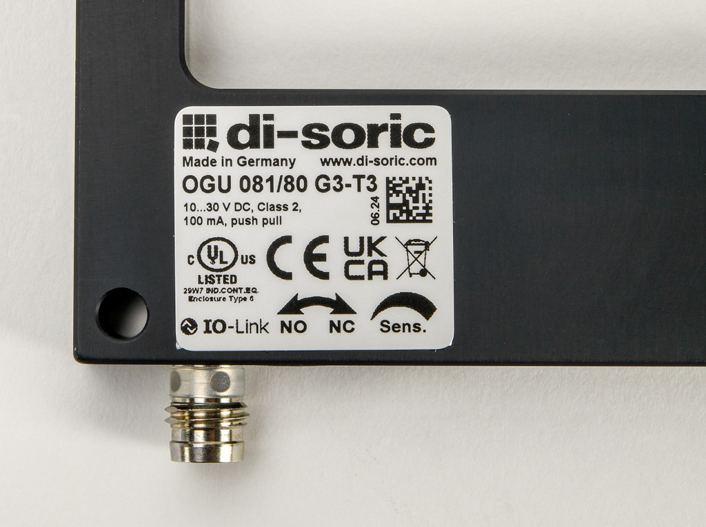 U-frame Photoelectric Fork Sensor: 0-80mm range, through-beam (PN ...