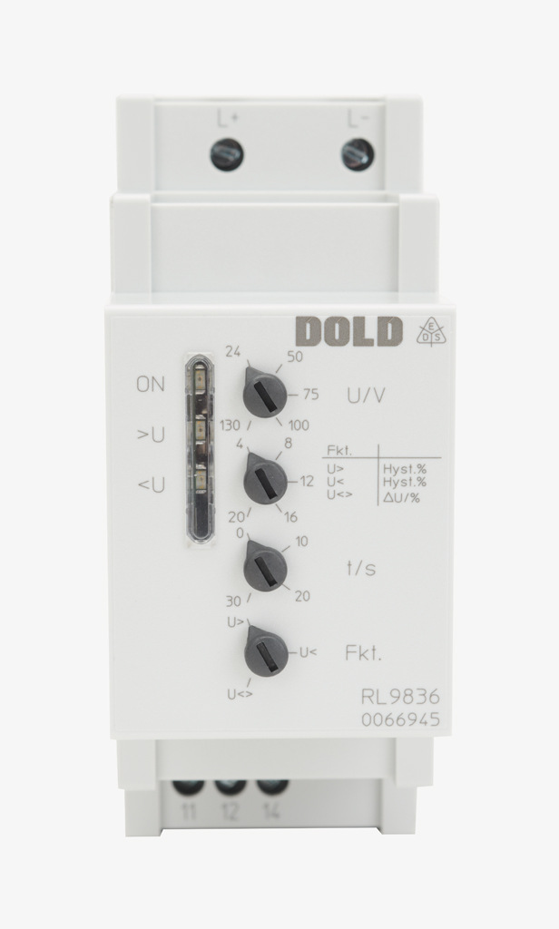 Voltage Monitor Relay: 1-phase, 5A, 24-130 VDC input voltage (PN ...