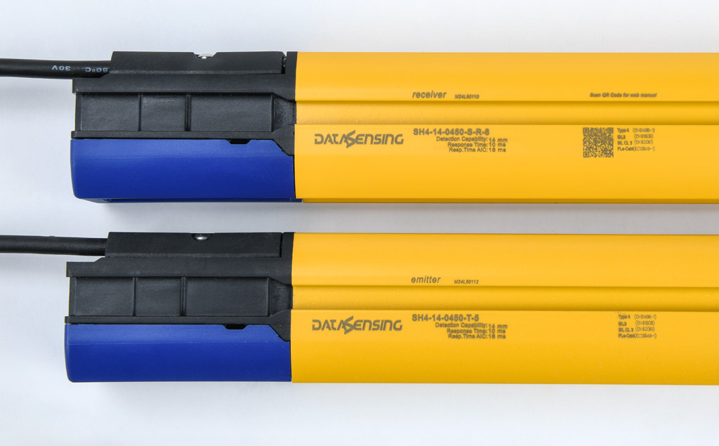 Safety Light Curtain: sender/receiver pair, 14mm resolution (PN# SH4-14 ...