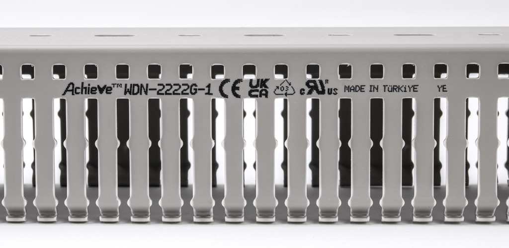 Open Slot Narrow Finger Wire Duct: 6.5ft/2m length, 2.25in width (PN ...