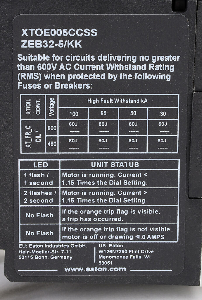 Electronic Overload Relay: 1-5A adjustable, for any contactor (PN ...