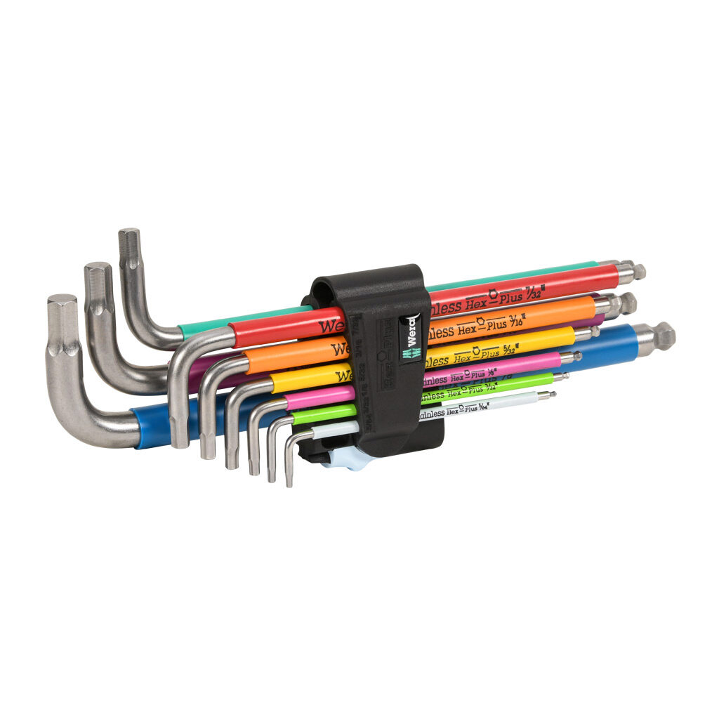 Wera Hex-Plus Hex Key Set: 9 pieces (PN# 05022860001) | AutomationDirect