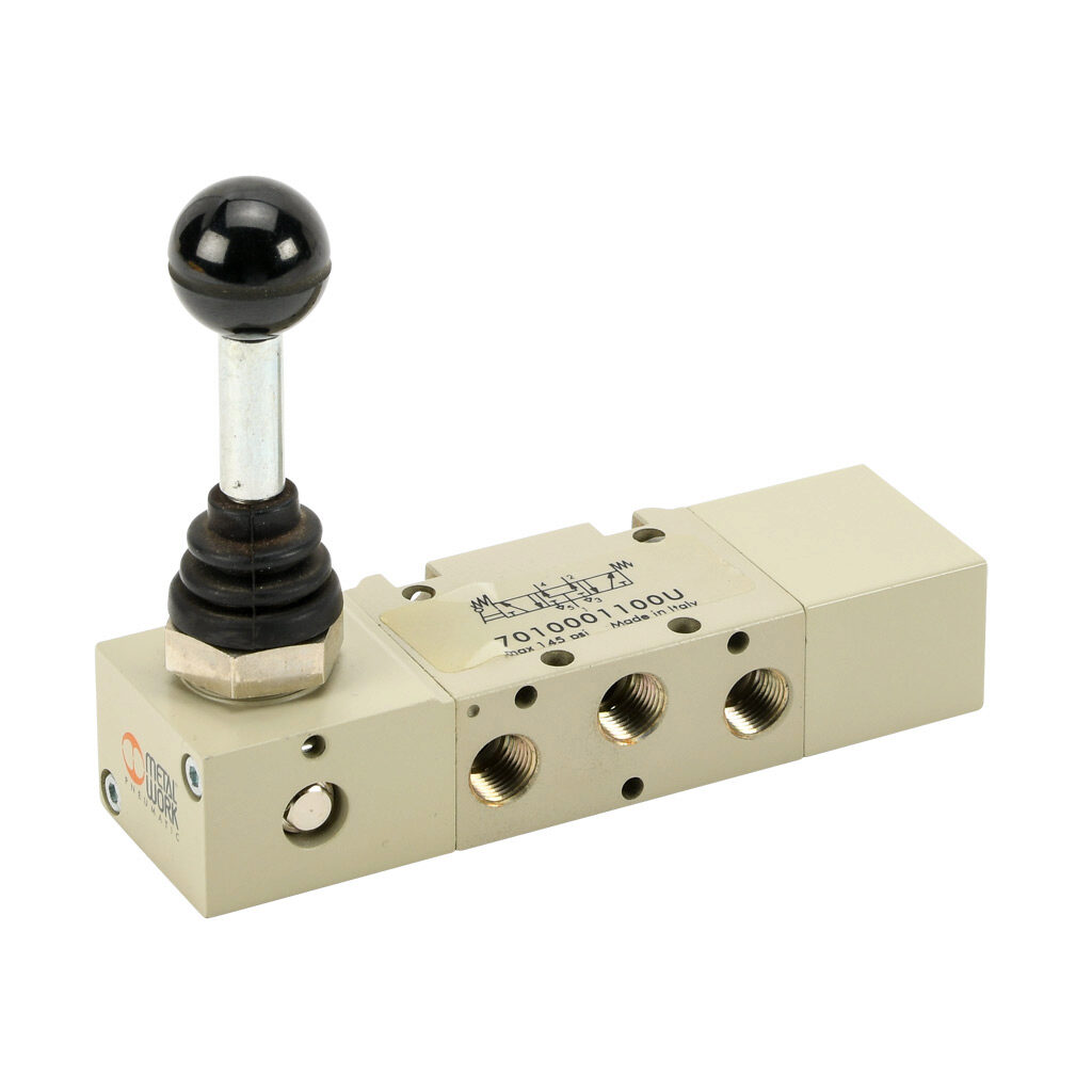Pneumatic Manual Valve: 5-port (4-way) (PN# 7010001100U) | AutomationDirect