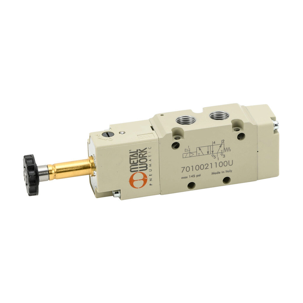 Air Solenoid Valve: 5-port (4-way) (PN# 7010021100U) | AutomationDirect