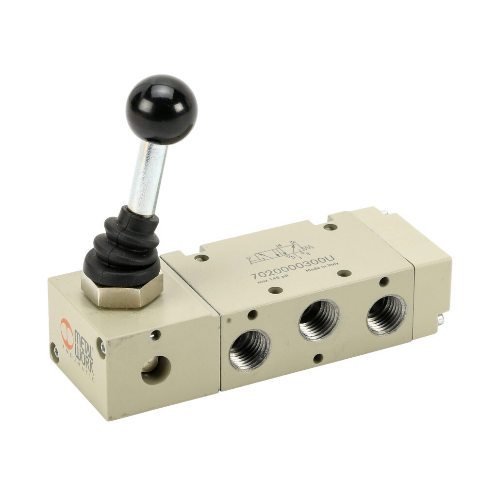 Pneumatic Manual Valve: 5-port (4-way) (PN# 7020000300U) | AutomationDirect