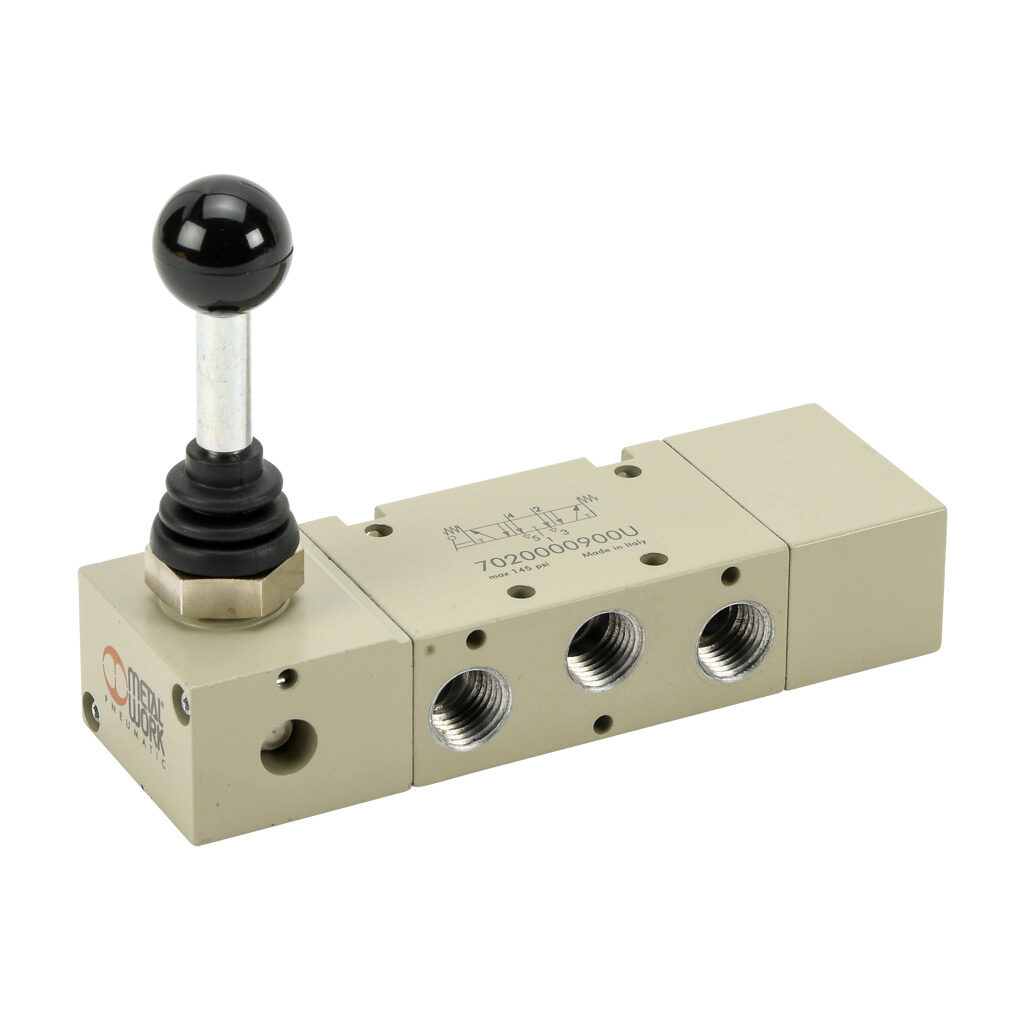 Pneumatic Manual Valve: 5-port (4-way) (PN# 7020000900U) | AutomationDirect