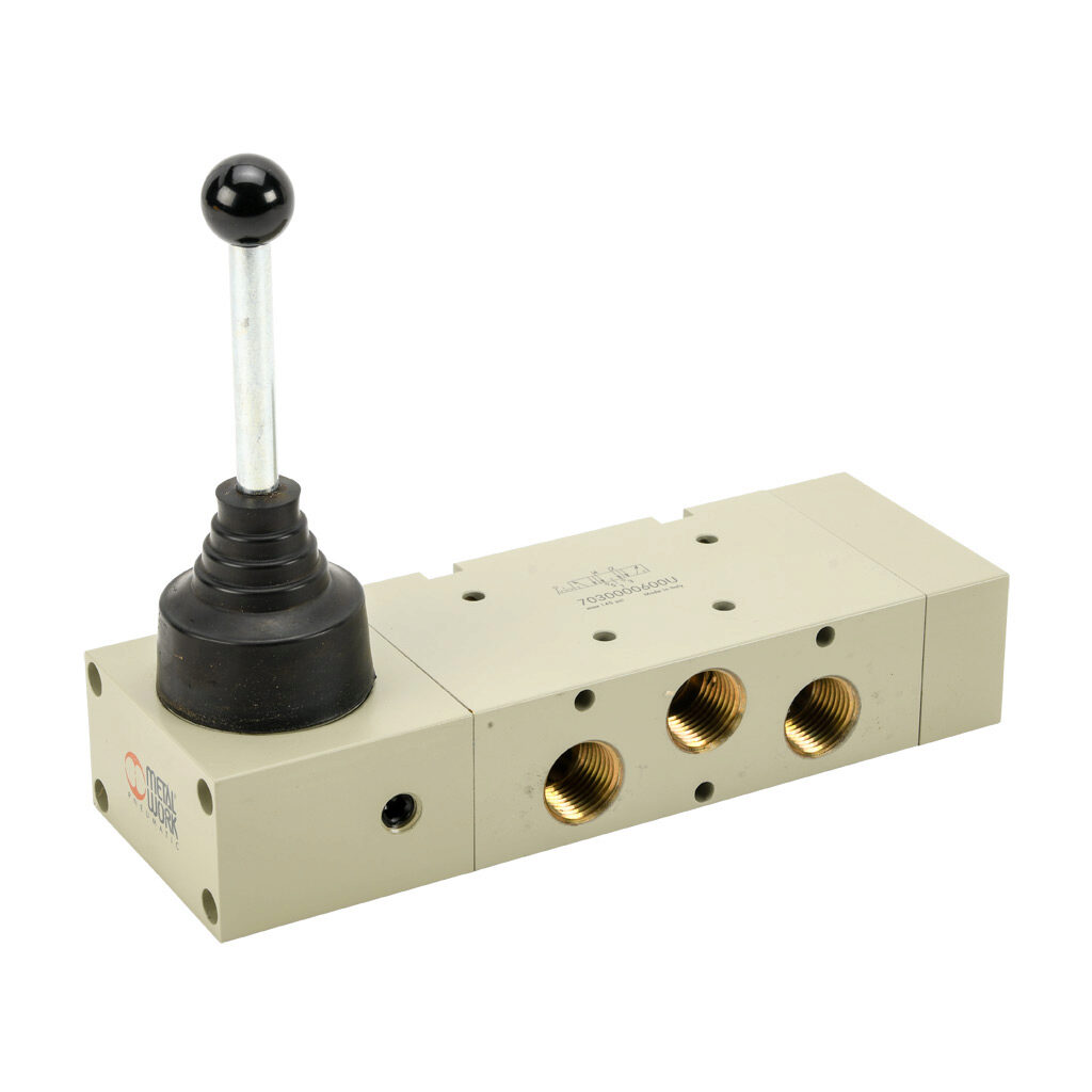 Pneumatic Manual Valve: 5-port (4-way) (PN# 7030000600U) | AutomationDirect