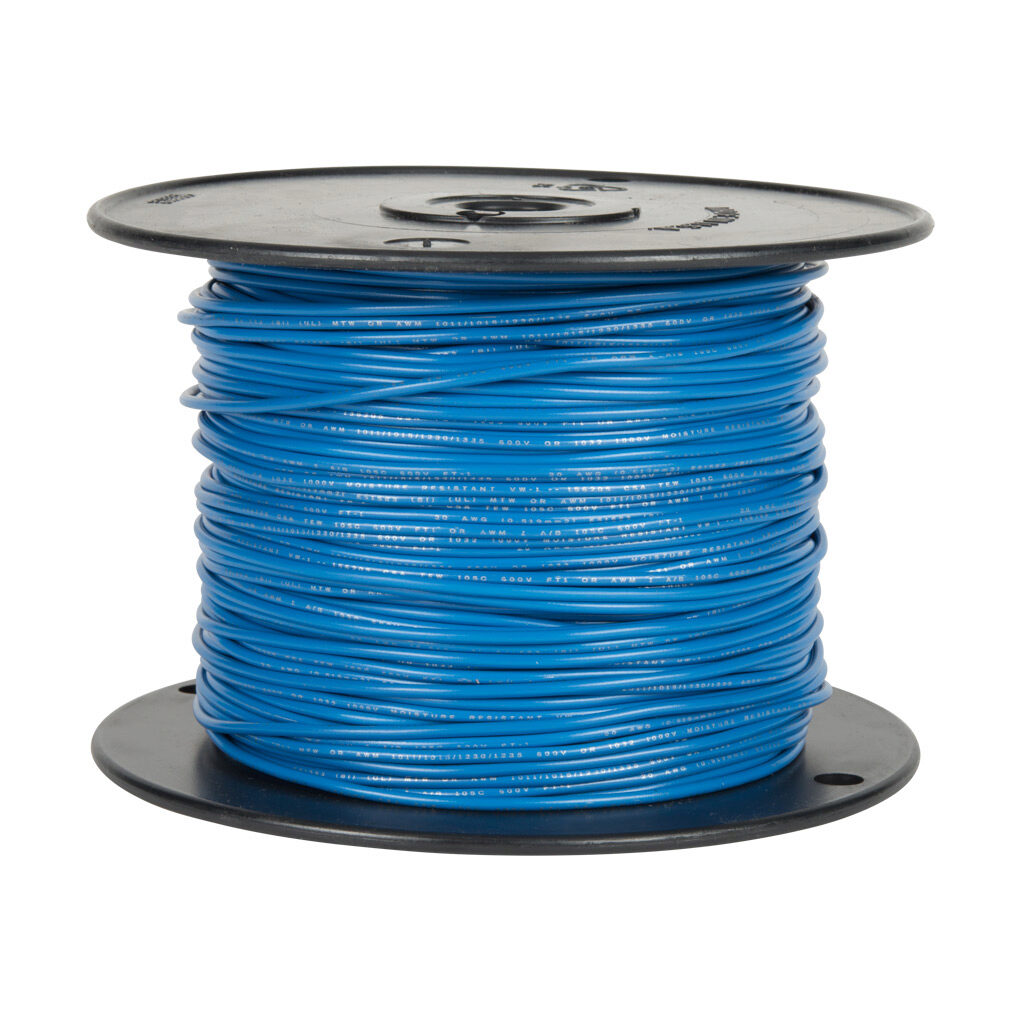 AWM Wire: 26 AWG, 1000ft spool (PN# AWM26BL10) | AutomationDirect