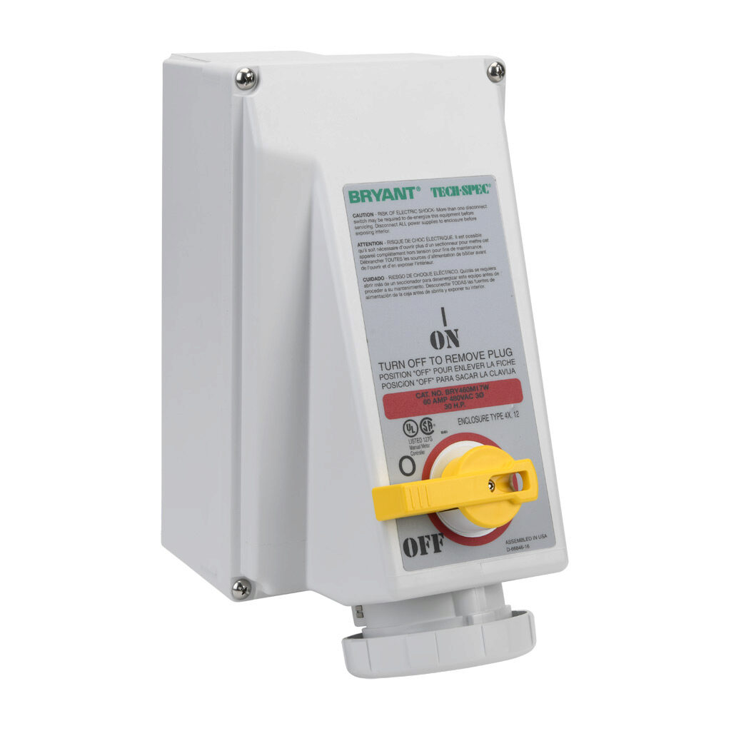 Pin and Sleeve Mechanical Interlock: 3-pole, UL 508 rated, 60A (PN ...