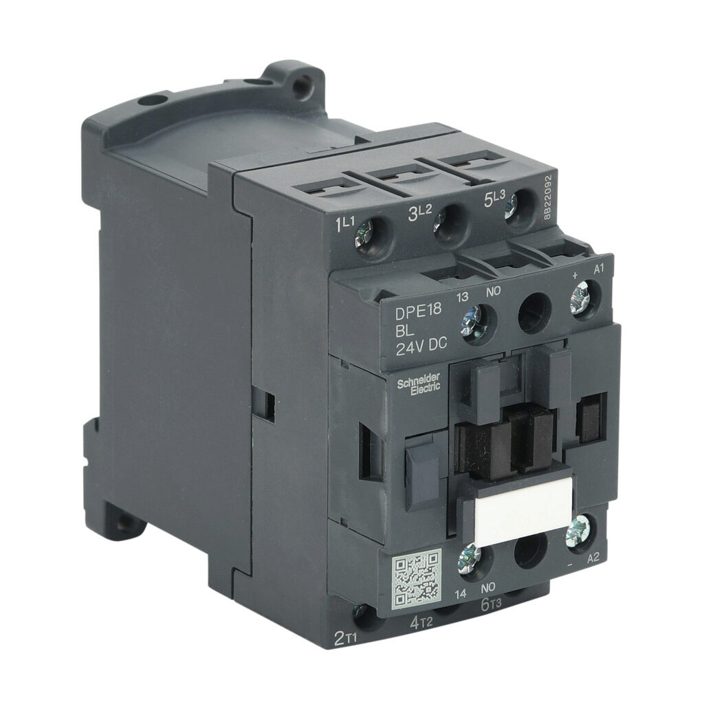 IEC Contactor: 18A, 24 VDC coil voltage (PN# DPE18BL) | AutomationDirect