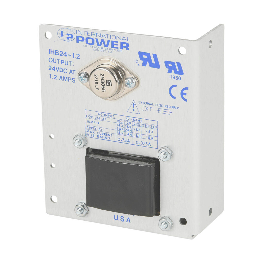 Regulated Linear Power Supply: Output: 24 VDC @ 1.2A/28W (PN# IHB24-1.2 ...