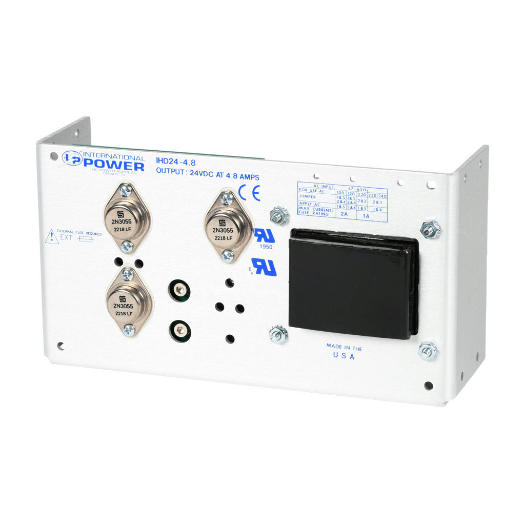 Regulated Linear Power Supply: Output: 24 VDC @ 4.8A/115W (PN# IHD24-4. ...