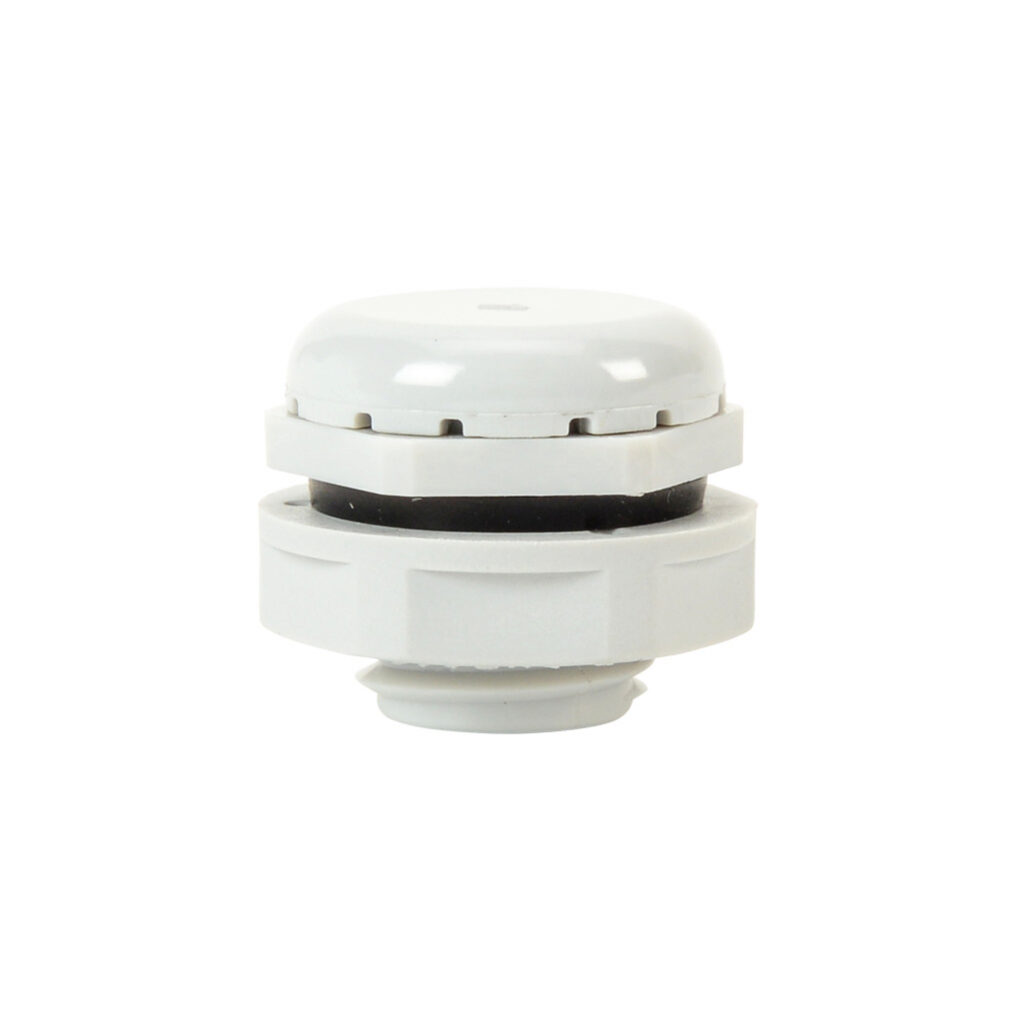 Pressure Relief Vent Plug: M12 x 1.5mm thread type, polyamide, light ...