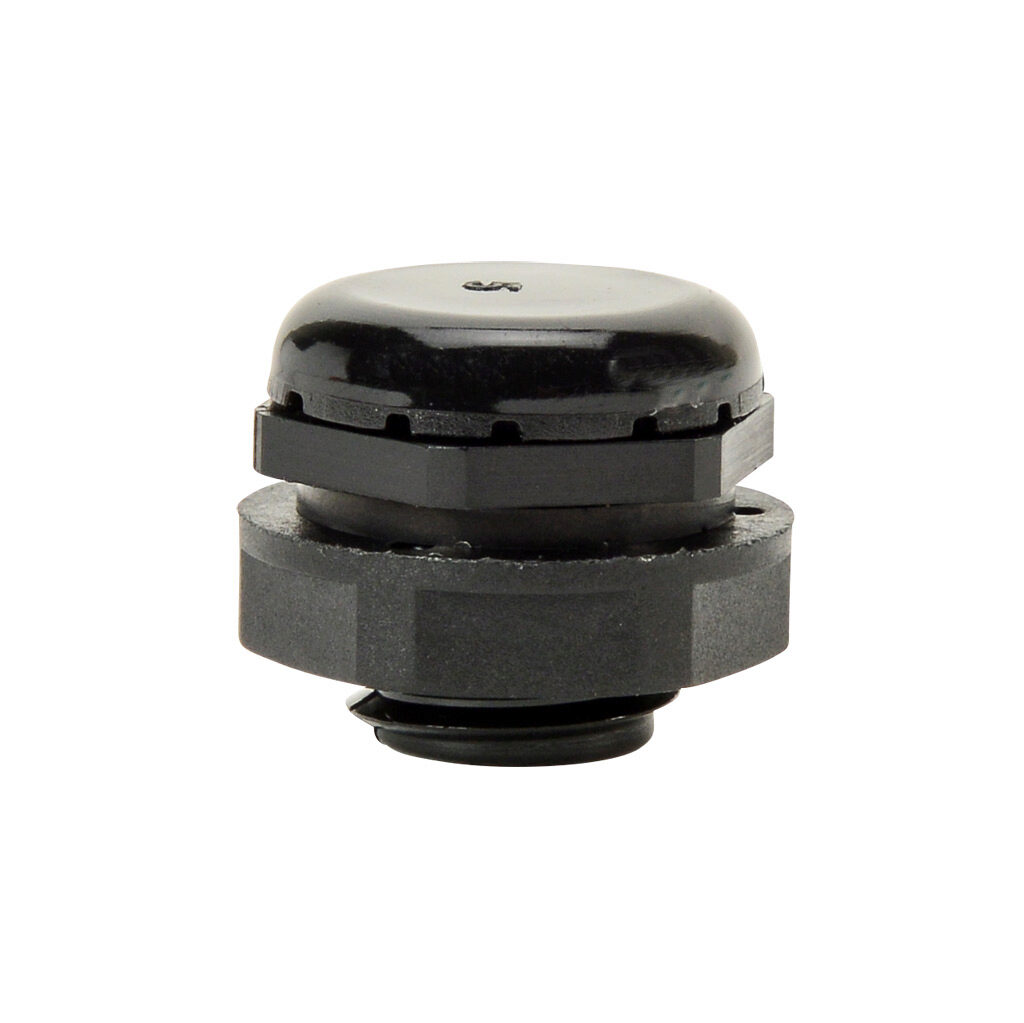 Pressure Relief Vent Plug: M12 x 1.5mm thread type, polyamide, black ...