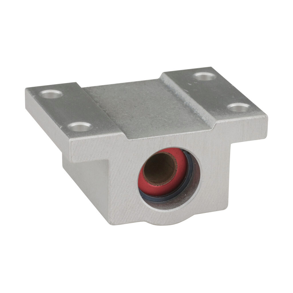 Single Pillow Block: plain bearing, 1/4in inside diameter, for 1/4in ...