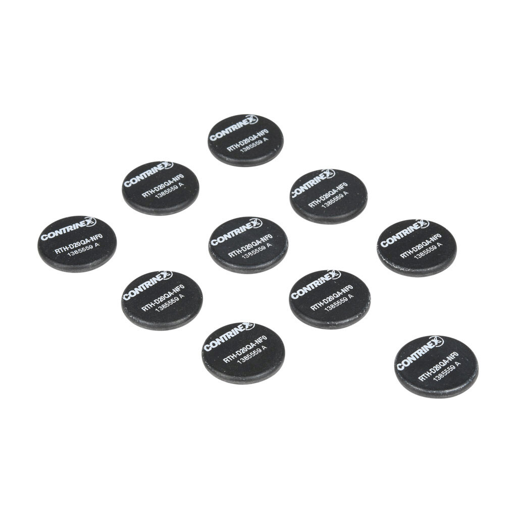 Basic RFID Tag: 20mm diameter, 13.56 MHz, 10/pk (PN# RTH-D20QA-NF0-901 ...