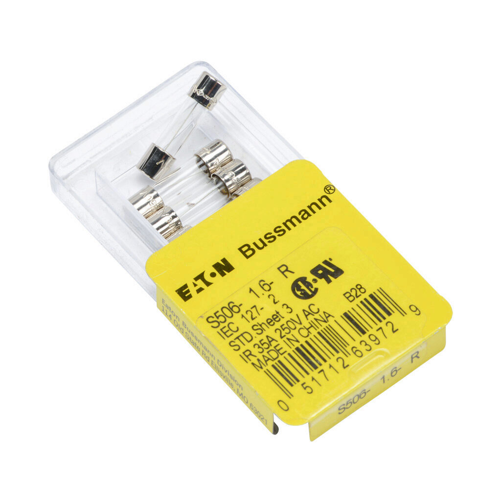 Fuse: 5/pk, small dimension, 1.6A (PN# S5061-6-R) | AutomationDirect
