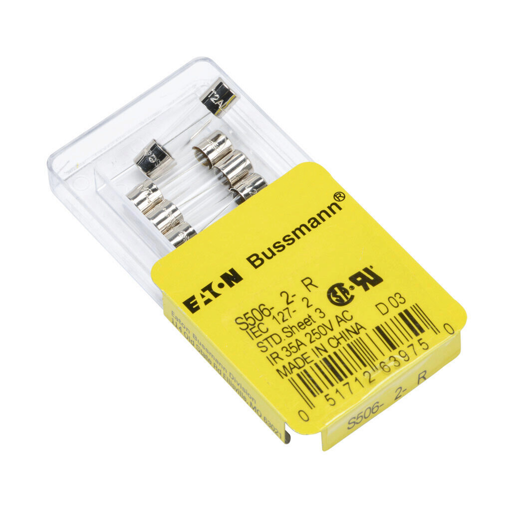 Fuse: 5/pk, small dimension, 2A (PN# S5062-R) | AutomationDirect