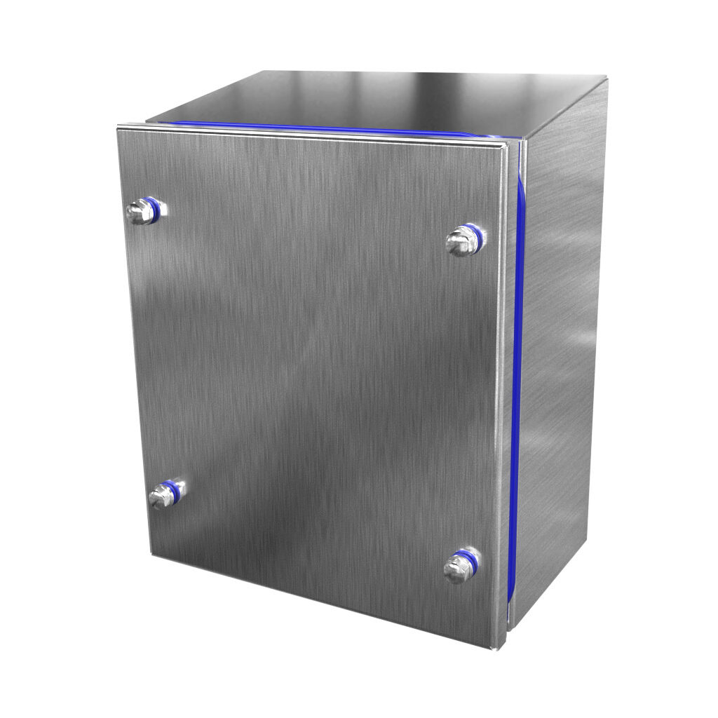 Sanitary Enclosure: 9 x 8 x 4in, wall mount, 304 stainless steel (PN# SCE-9KJ0804SSST ...
