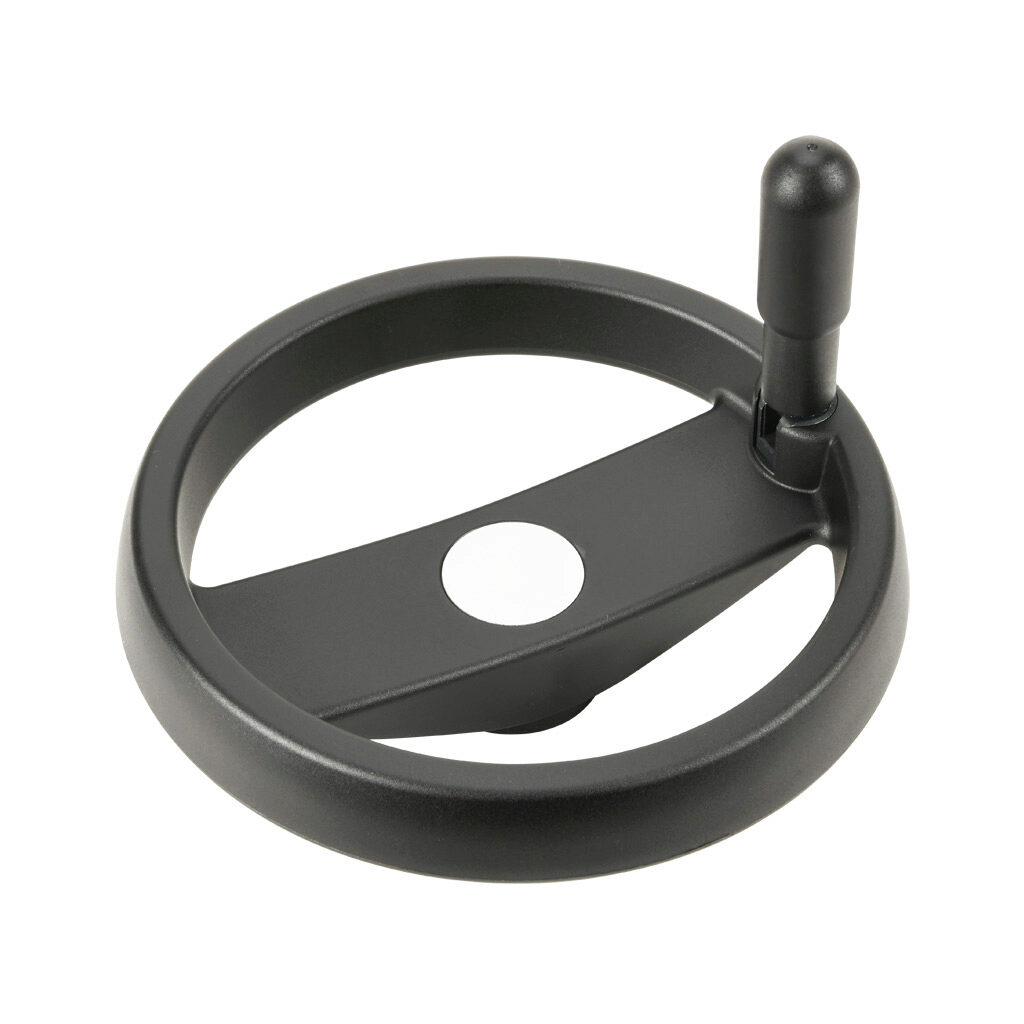 Elesa Handwheel: spoked, 8in diameter, 5/8in bore (PN# VRTP-200-IR-A58) | AutomationDirect