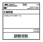 Hammond Vertical Cable Tie-down Bracket: 1/pk, 1.75in (PN# CMRB ...