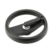 Elesa Handwheel: spoked, 8in diameter, 5/8in bore (PN# VRTP-200-IR-A58) | AutomationDirect