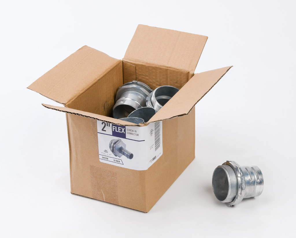Fitting: 10/pk, 2in ID, straight, for flexible metal conduit (FMC) (PN ...