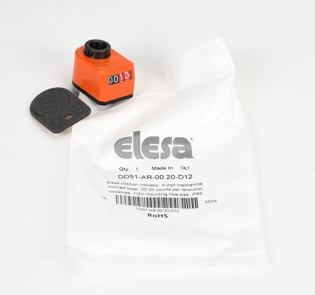 Elesa Position Indicator: 4-digit mechanical, IP65 (PN# DD51-AR-00.20 ...