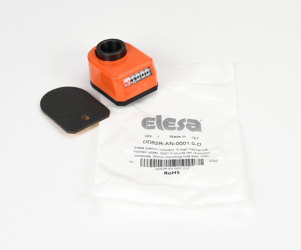 Elesa Position Indicator: 4-digit mechanical, IP65 (PN# DD52R-AN-0001.0-D) | AutomationDirect