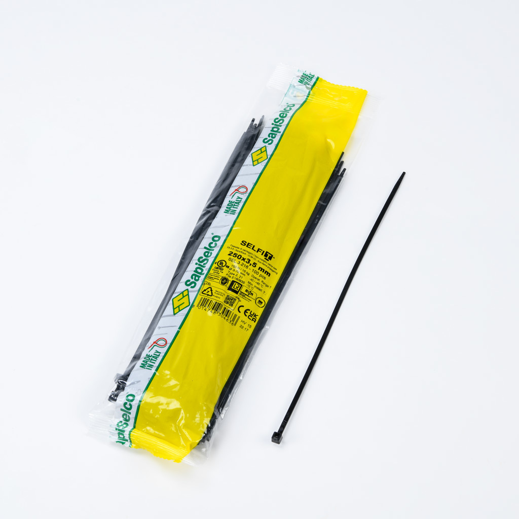 Cable Tie: 100/pk, 9.84in length, black, nylon (PN# SEL.3.216 ...