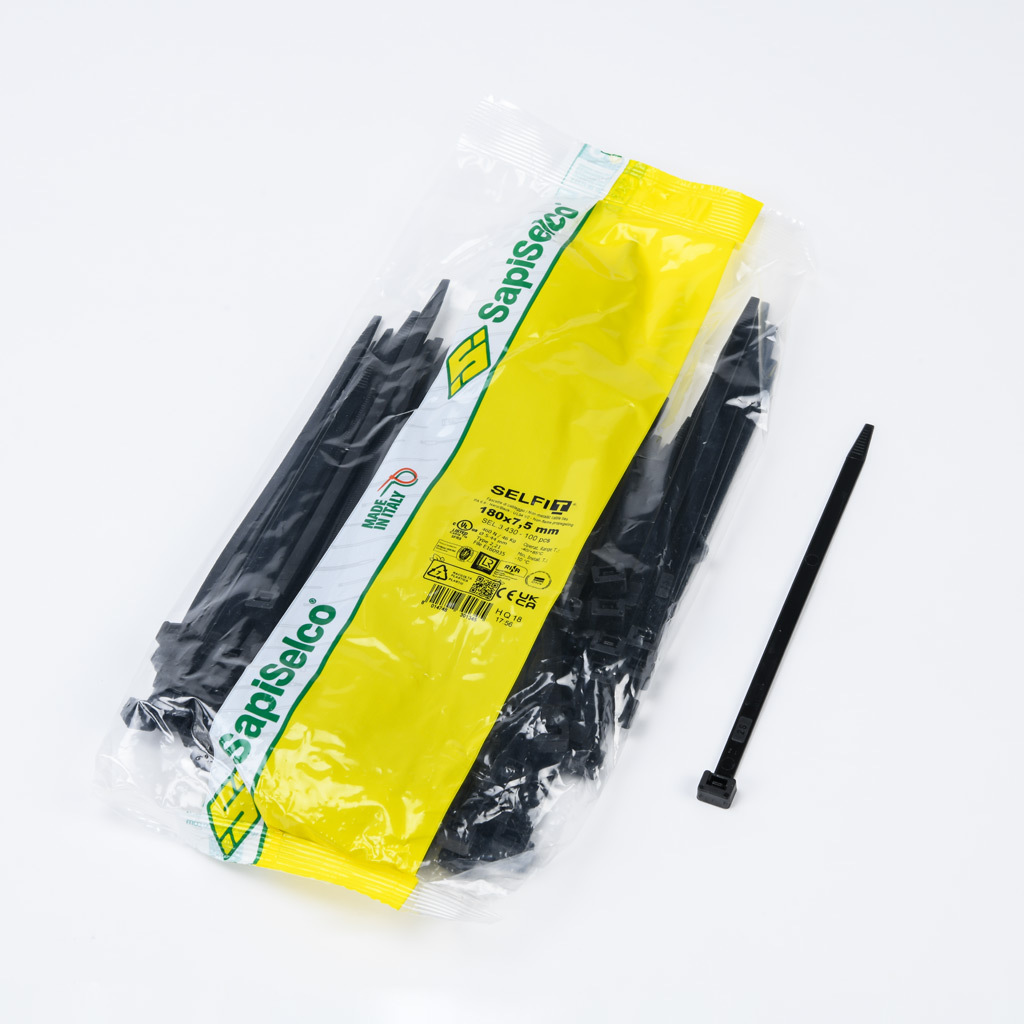 Cable Tie: 100/pk, 7.09in length, black, nylon (PN# SEL.3.430 ...