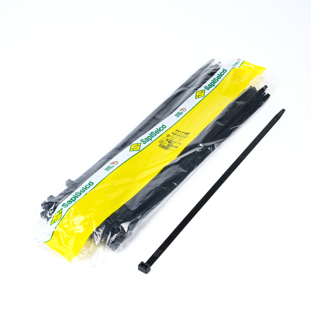 Cable Tie: 50/pk, 19.69in length, black, nylon (PN# SEL.3.451) | AutomationDirect